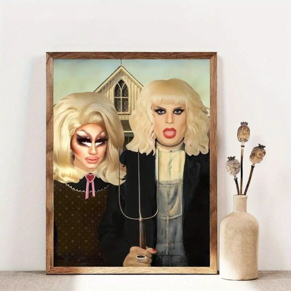 Art | Modern Gothic Drag Queens Trixie Mattel And Katya Canvas Art ...